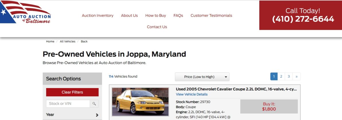 Las 10 mejores subasta de carros en Maryland - Gossip Vehiculos