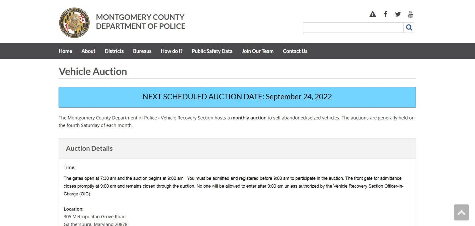 Las 10 mejores subasta de carros en Maryland - Gossip Vehiculos