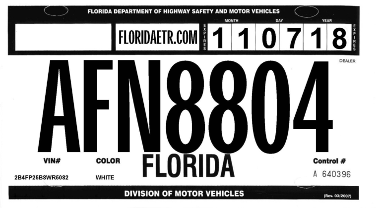 Placas temporales Florida: Una guía completa para concesionarios ...